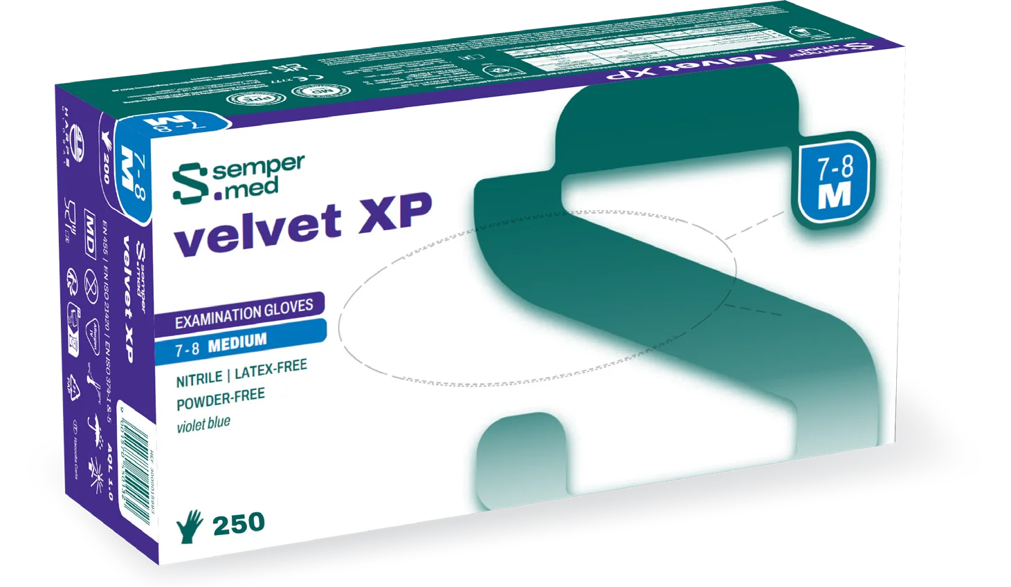 Velvet XP 250 Heavy-Duty Nitrile Exam Gloves - Powder-Free Protection ...