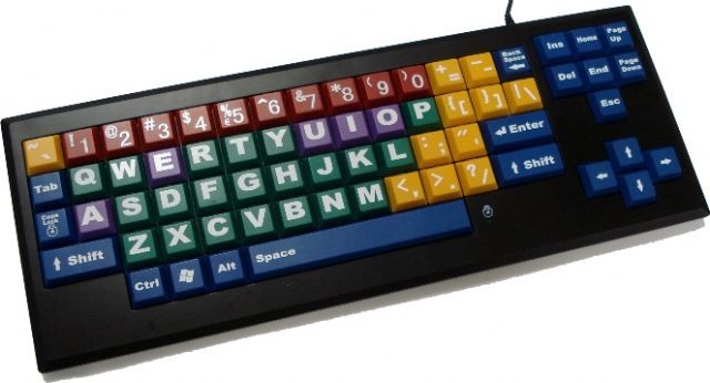 Color Coded Keyboard | Qwerty | Kids Keyboard | Computer Keyboard ...