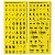 Large Print Key-Top Stickers - Black On Yellow