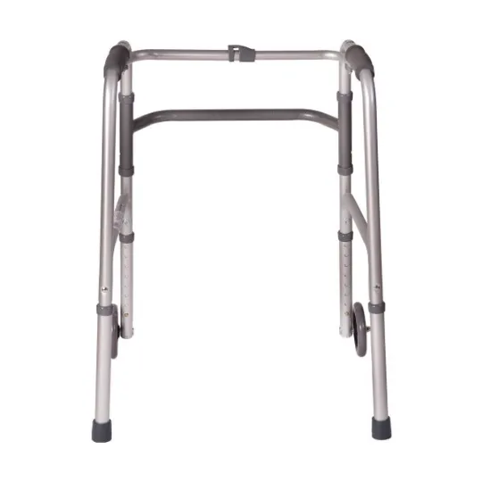 DMI Lightweight Aluminum Folding Walker with Single Release by HealthSmart