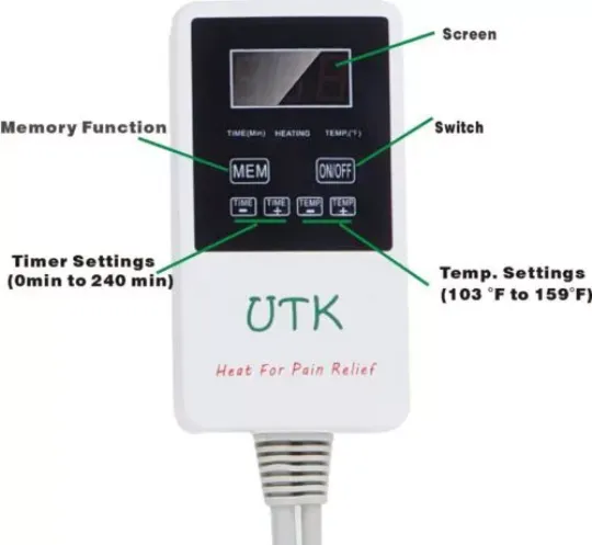 Heat Therapy Tourmaline Gemstone Mat by UTK Technology