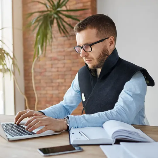 Neck and Shoulder Heat Therapy Pad with Gemstones by UTK Technology