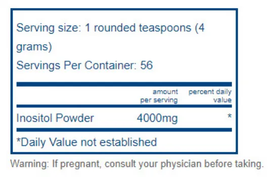 Inositol Vitamin Supplement Powder - FREE Shipping