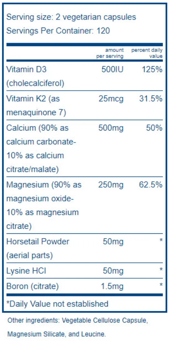 Osteo-Nutrients Bone Support Supplement