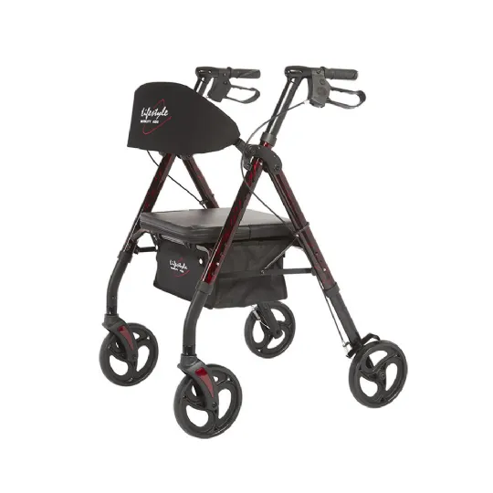 Royal Deluxe Height-Adjustable Rollator by Rhythm Healthcare