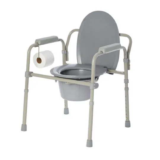 Folding Elongated Commode Chair by Rhythm Healthcare