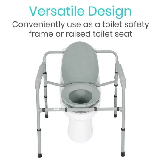 Vive Health Bariatric Commode for Bedside Toileting 500 lbs