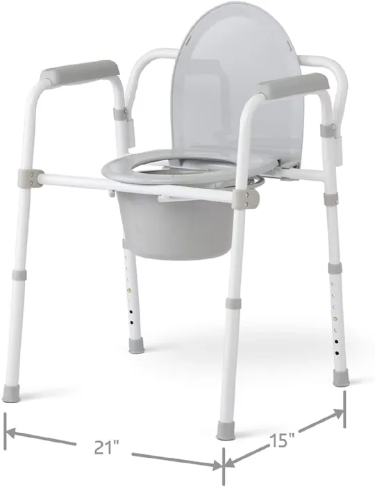 Medline Folding Commode Chair - 3-in-1 - FREE Shipping