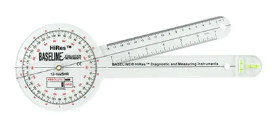 Baseline Absolute-Axis Plastic Goniometer with Built-In Level