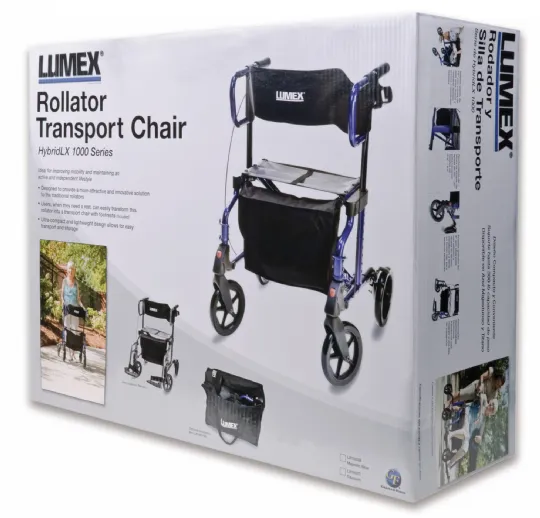 Lumex HybridLX Rollator Transport Chair - FREE Shipping