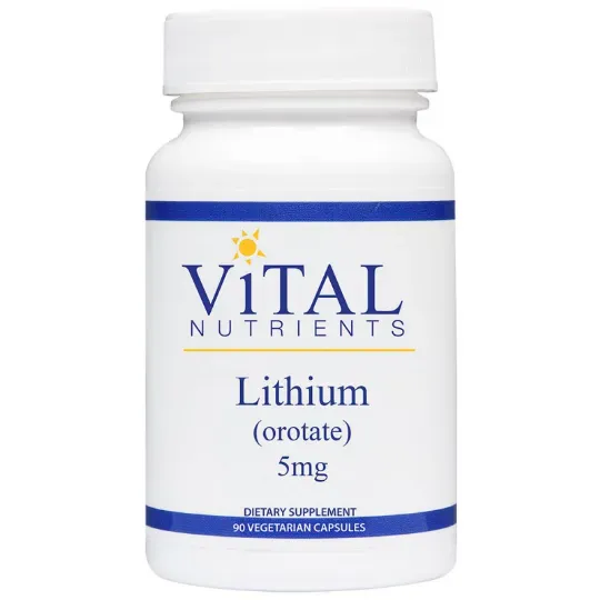 Lithium Capsules 20mg by Vital Nutrients