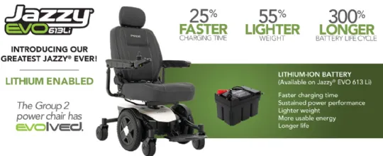 Jazzy EVO 613 Power Wheelchair by Pride Mobility