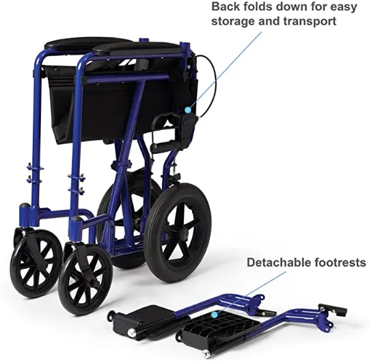 Medline Aluminum Transport Chair by Medline