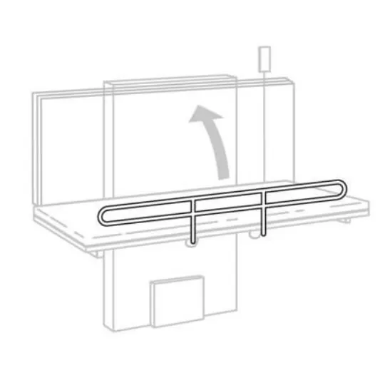 Pressalit Care Okapi Wall Mounted Adjustable Height Changing Table