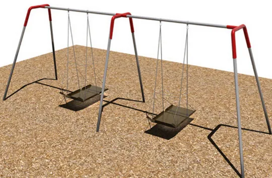 Two Bay ADA Compliant Wheelchair Swing Set with Swings