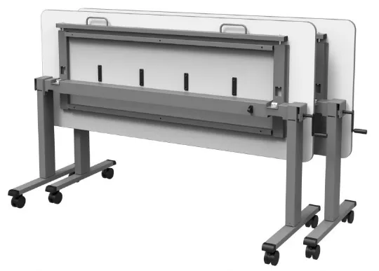 Luxor Adjustable Flip Top Table with Crank Handle