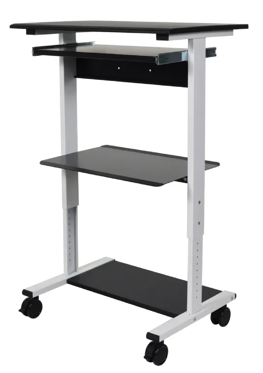 Luxor Three Shelf Adjustable Stand Up Workstation