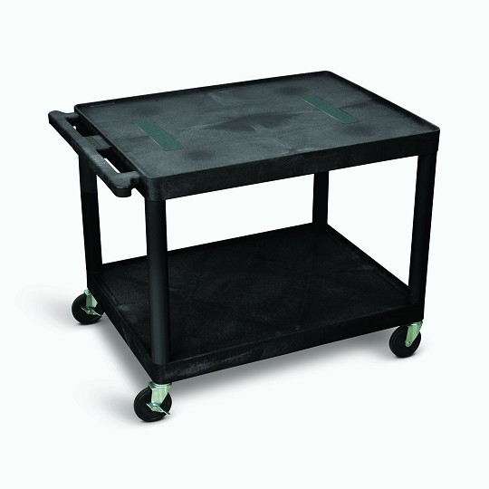 Luxor Rolling Multi-Shelf AV Equipment Carts with Cabinets