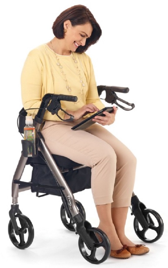 Comodita Prima Special Heavy Duty Rolling Walker with Wide Ergonomic Seat