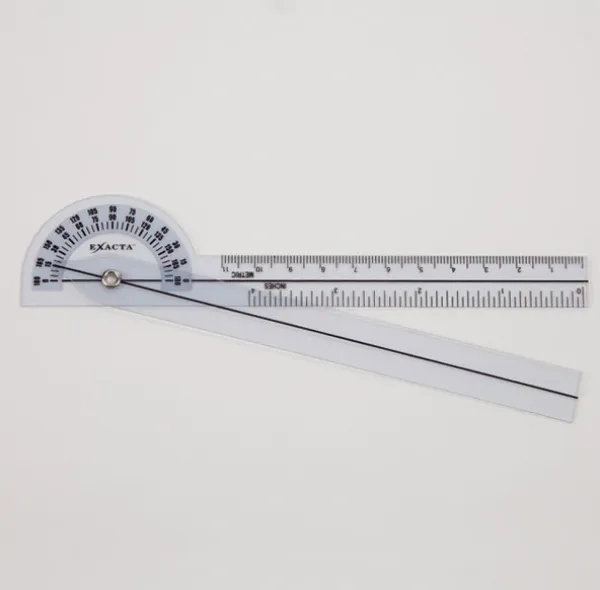 Exacta Transparent Protractor Goniometer Extremity Measurer