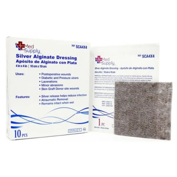 Silver Alginate Dressing by MedSupply - FREE Shipping