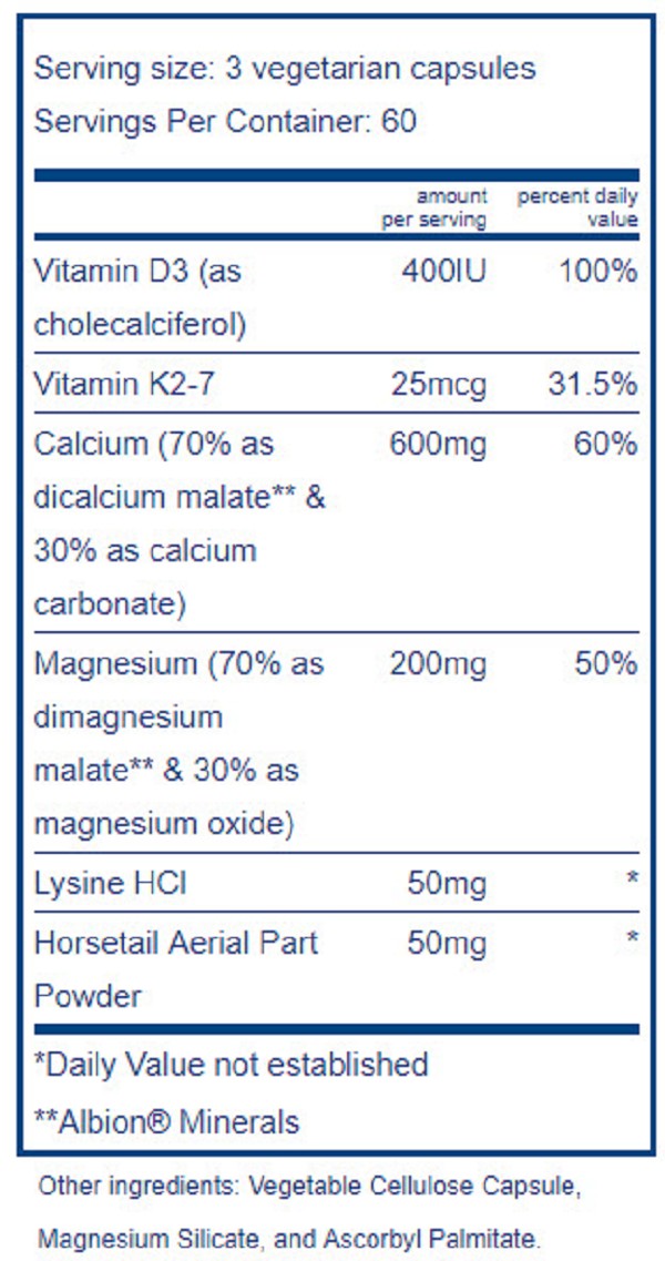 Osteo-Nutrients Bone Support Supplement - FREE Shipping