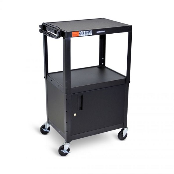 Luxor Duraweld Adjustable Height Carts with Cabinets