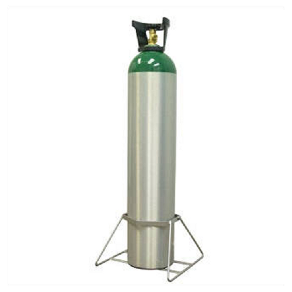 Single Oxygen Tank Cylinder Stands by Responsive Respiratory