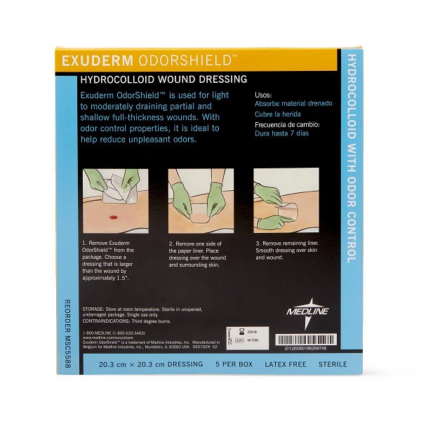 Exuderm Odorshield Hydrocolloid Dressings by Medline