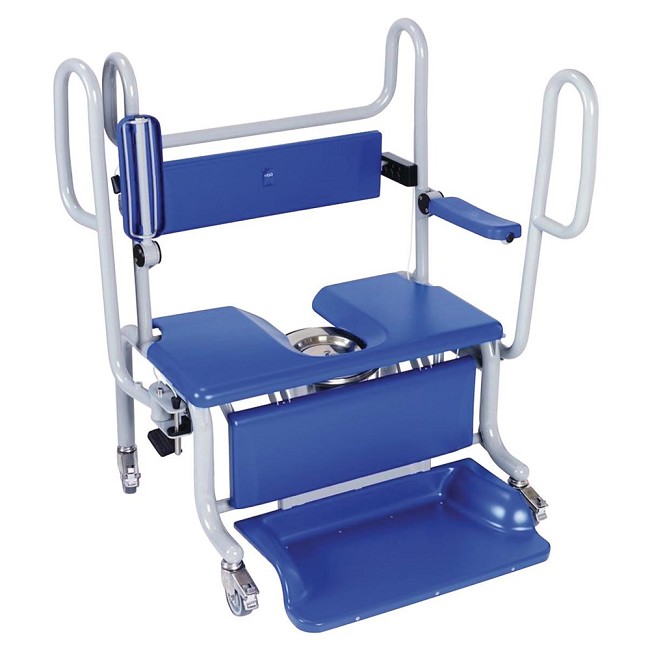 Carmina Bariatric Shower and Commode Chair with Adjustable Footrest by ...