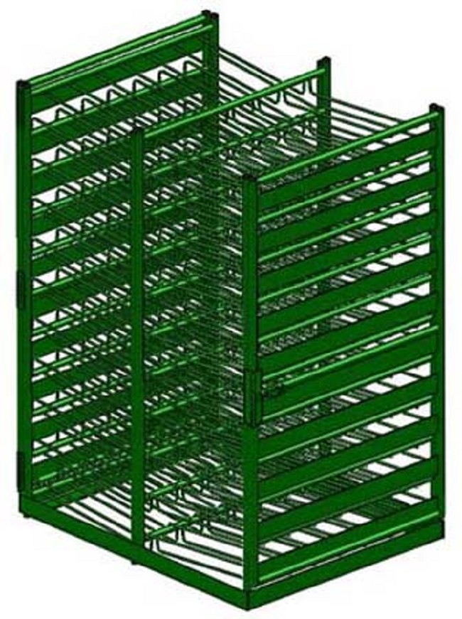 Horizontal 140 M6 Oxygen Cylinder Rack