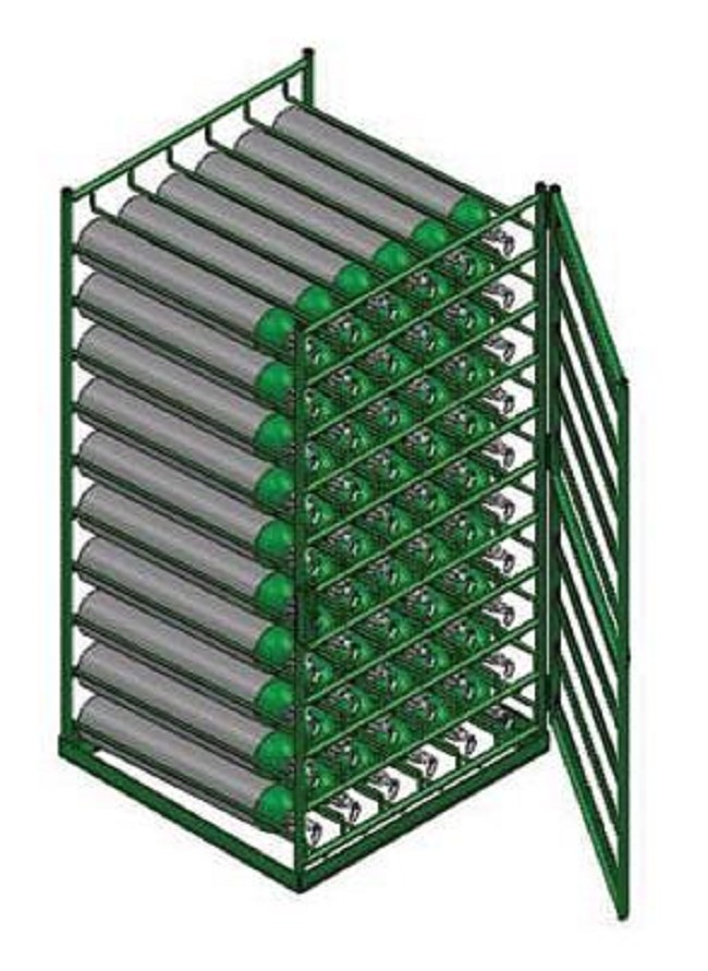 60 E/D Horizontal Oxygen Cylinder Rack - FREE Shipping