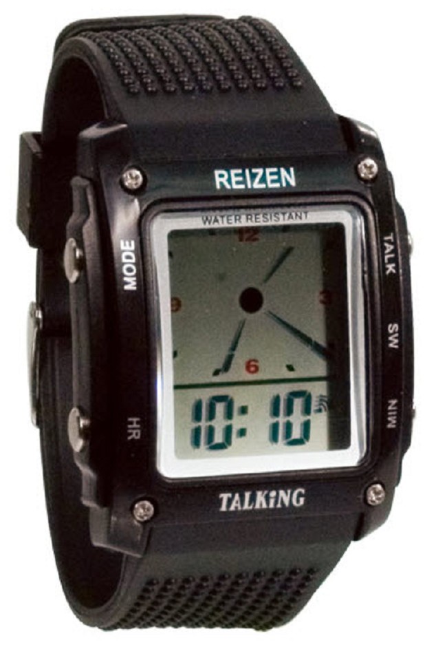 Reizen Spanish Talking Analog Digital Water Resistant Watch