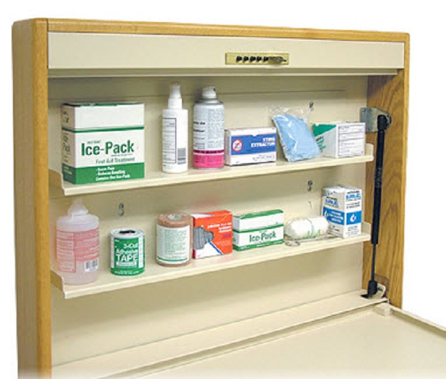 Slim Line Wall Mounted Folding Medical Desks