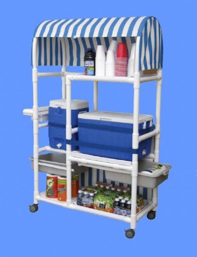 Aqua Creek Linen, Hydration, and Hamper PVC Carts