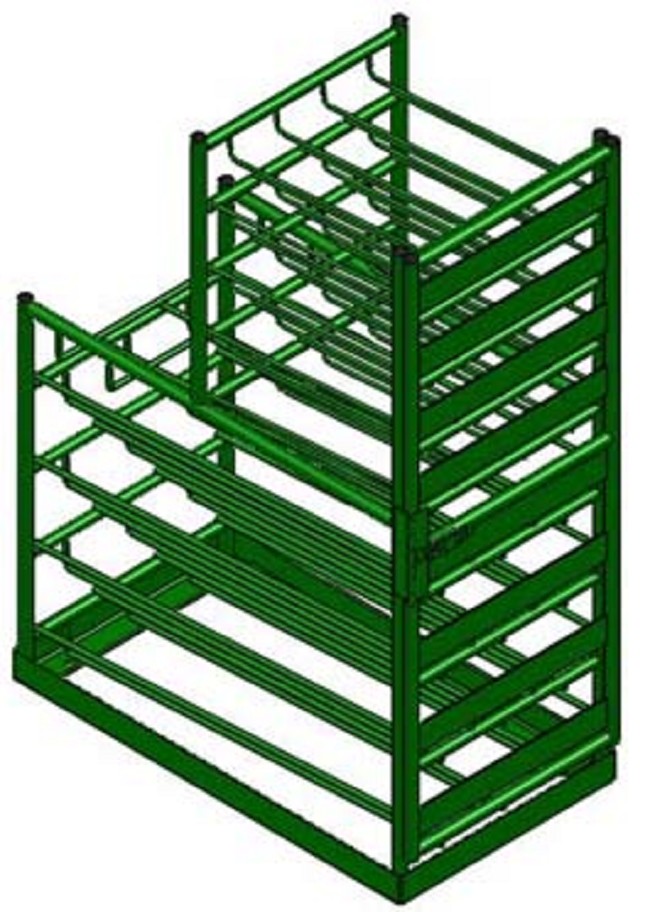 Horizontal Oxygen Cylinder Multi Rack - FREE Shipping