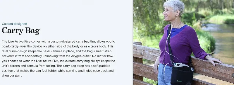 Live Active Five Portable At-Home Oxygen Concentrator Kit by Precision ...