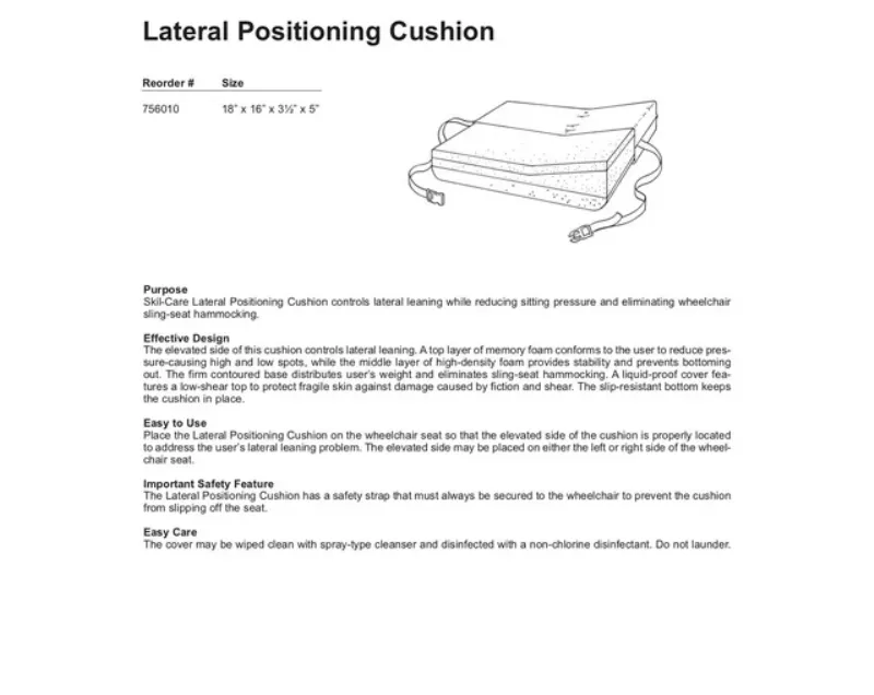 Lateral Positioning Cushion ON SALE - FREE Shipping