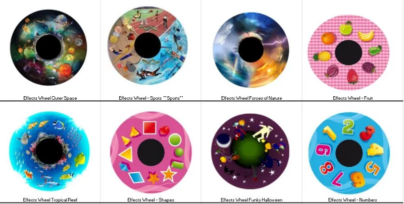 6in Effects Wheels for use with Aurora LED Projector