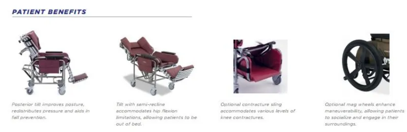 Broda Centric Positioning Wheelchair (30VT) for Long Term Care