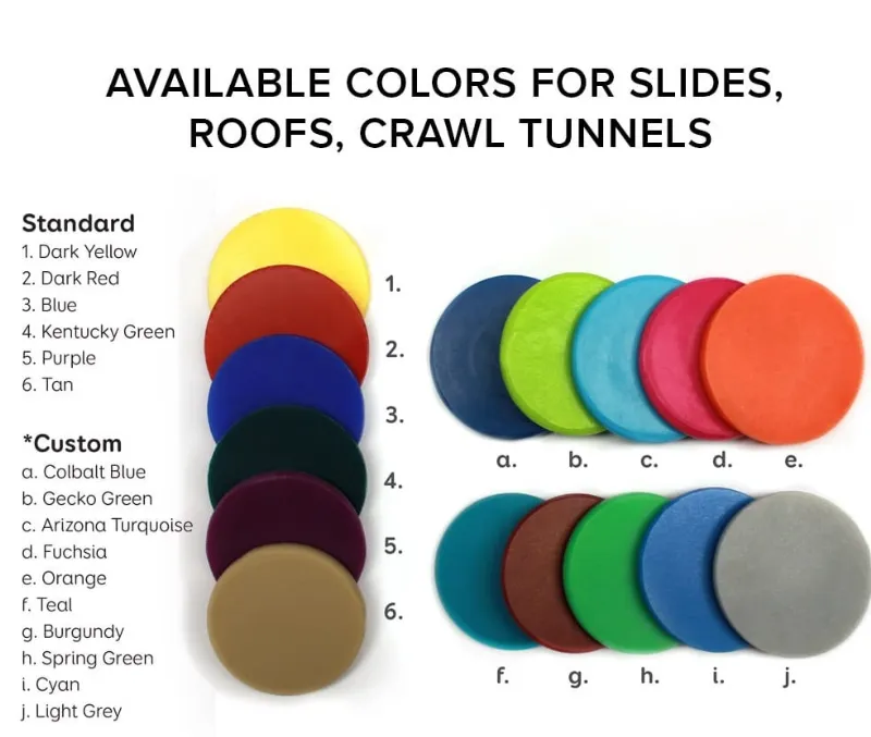 Freestanding Sectional Curved Playground Slide