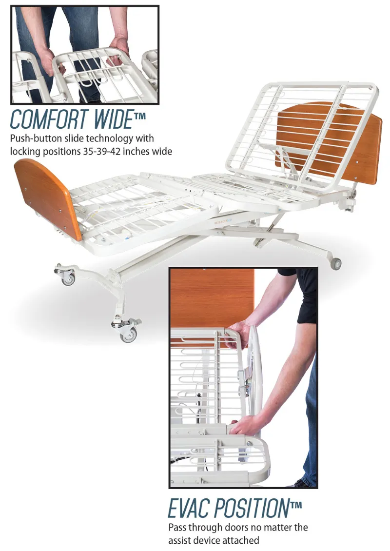Med-Mizer Retractabed-Variable Retractable Bariatric Hospital Bed