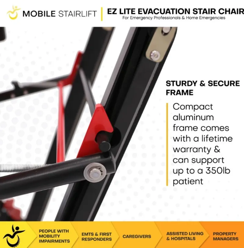 Mobile Stairlift EZ LITE Folding Evacuation Chair for Stairs With Anti ...