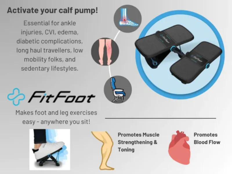 FitFoot Portable Calf and Foot Exerciser for Enhanced Bloodflow and ...
