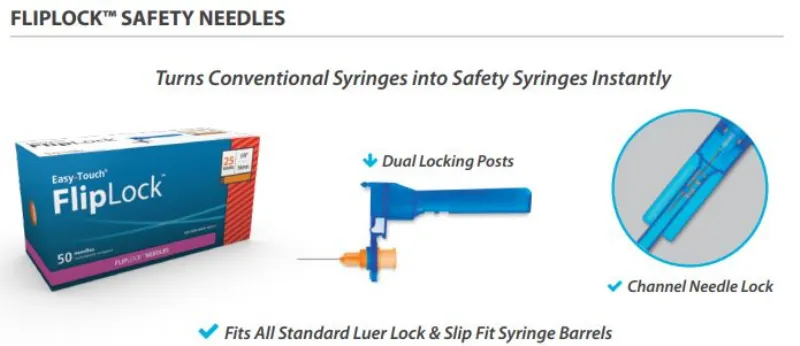 EasyTouch FlipLock Safety Needles Bulk Quantities