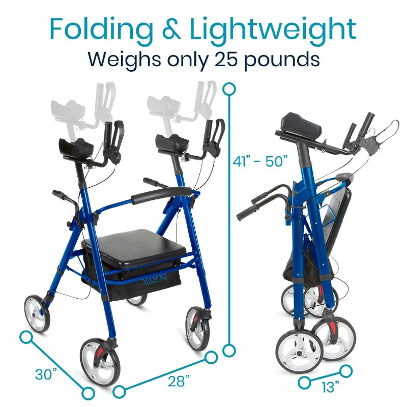Series T Upright Walker With Adjustable Height and Folding Frame from ...