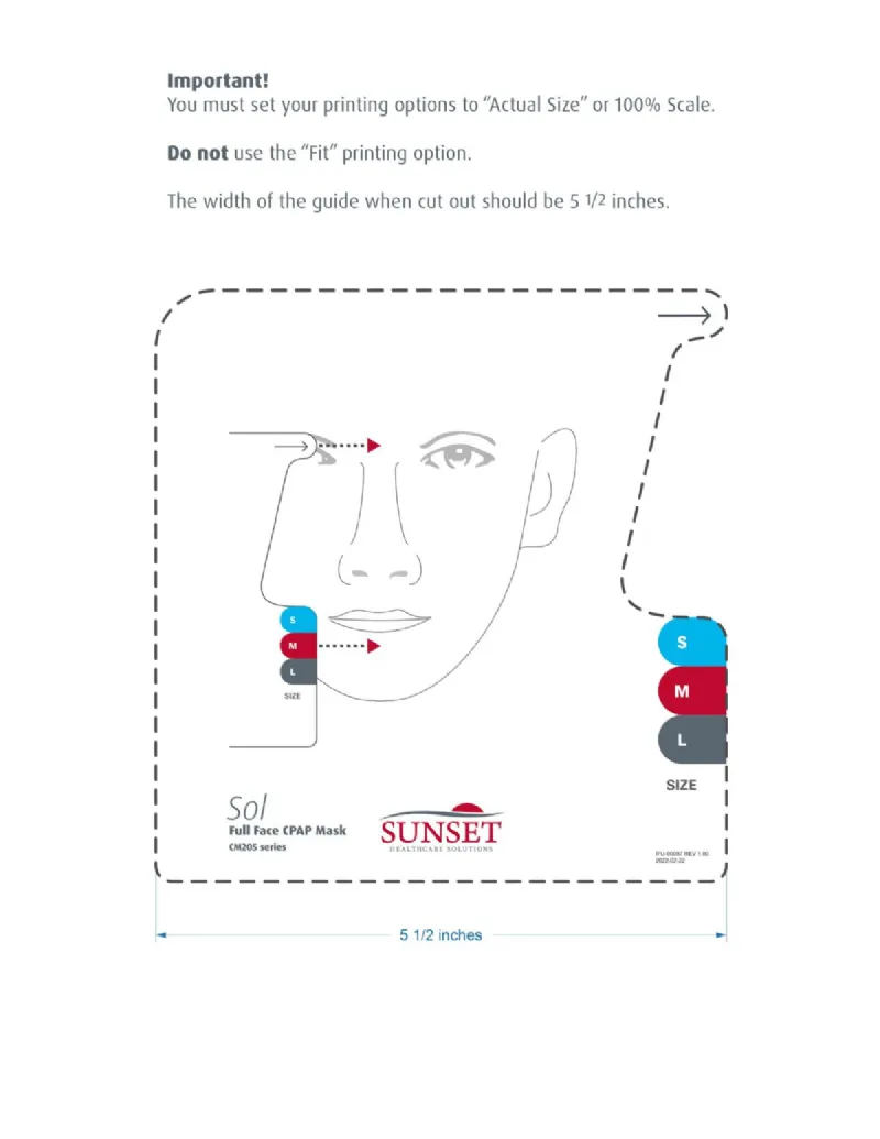 Sol Full Face CPAP Mask by Sunset Healthcare