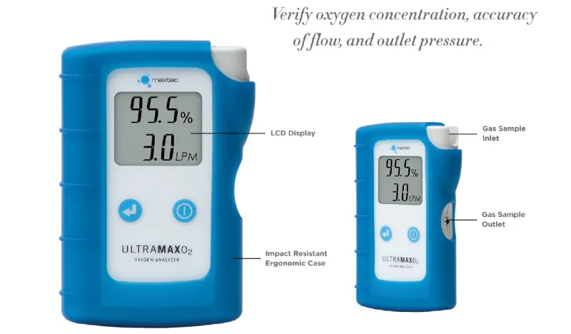 RES7000 Maxtec UltraMaxO2 Oxygen Analyzer for Outlet Pressure with ...