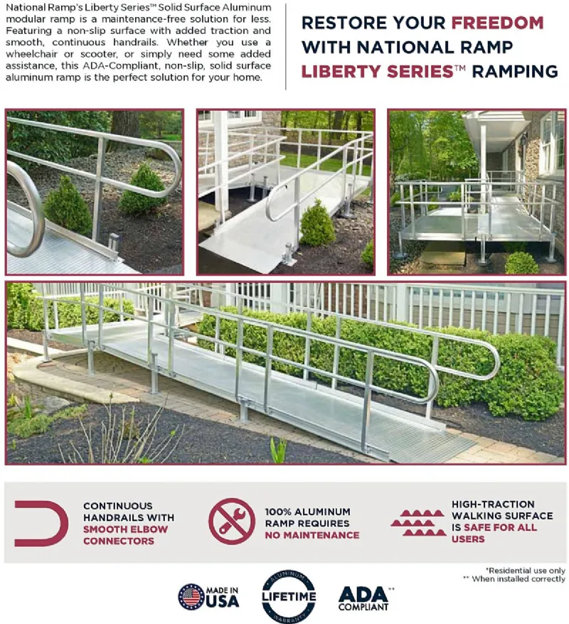 Liberty Aluminum Solid-Surface Modular Ramp