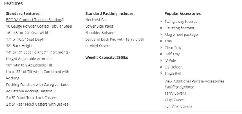 Broda Latitude Pedal Wheelchair (Rocking) (48R)